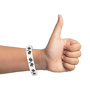 BignzwUra 48PCS Racing Car Themed Party Rubber Bracelets - Race Car Racing Checkered Flag Baby Shower Birthday Party Favors Supplies Decorations Goodie Bag Favor Stuffers Silicone Wristbands