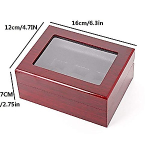 JunningGor Championship Big Heavy Ring Display Wooden Box (9 Holes)