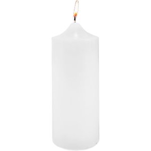 1 X Hanna's 3x6 Pillar Candle (White Unscented) - 3x6-Unscented