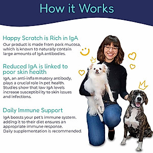 Happy Scratch Dog Allergy Relief for Itching and Licking, Itchy Skin and Chewing from Seasonal Allergies, Flavor Pets Love, One Month Supply for All Cat and Dog Breeds - 30 Sachets