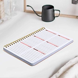 Undated Weekly Planner- Weekly Goals Notebook, A5 To Do List Planner, Habit Tracker Journal with Spiral Binding, Tracker and Goal Planner, 5.7 x 8.0 inches