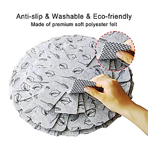 Pot and Pan Protectors 12 Pcs (10" 14" 15"), Pan Protectors for Stacking, Pots and Pans Dividers, Avoid Scratching Cookware Protectors