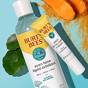 Burt’s Bees Post Acne Mark Cream for All Skin Types, Gentle Dark Spot Correcting Cream for Face, Formulated with Turmeric, 0.5 Oz.