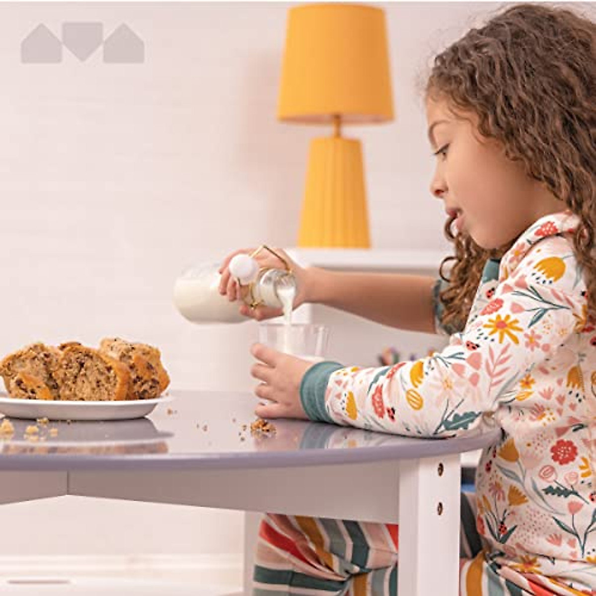 Milliard Kids Table and Chair Set- Activity Play Table for Toddlers-Round Nesting Design with 4 Storage Stools
