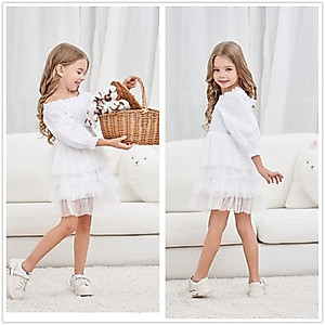 Toddler Fall Dress Baby Tutu Princess Birthday Dress Little Girl Long Sleeve Winter Wedding Party Casual Clothes 1-4T