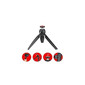 Joby Handypod Mini Tripod and Handgrip for DSLR, Mirrorless CSC and Compact Cameras, LED Lights, Microphones, Portable Speakers, Action Cameras and Accessories Up to 2.2lbs (JB01555)