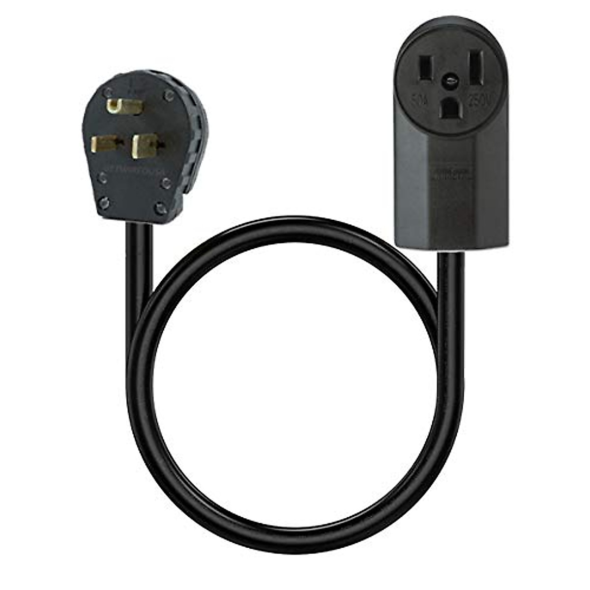 5-Foot Real Copper Wire Extension Cord, Welder 6-50P To 6-50R, Oxygen Free Oil Resistance 10/3 10AWG Lead, Heavy Duty, NEMA 220/250V. Miller Lincoln Hobart Plasma Cutter Mig Tig 6-50-5FT AMERICAN MADE