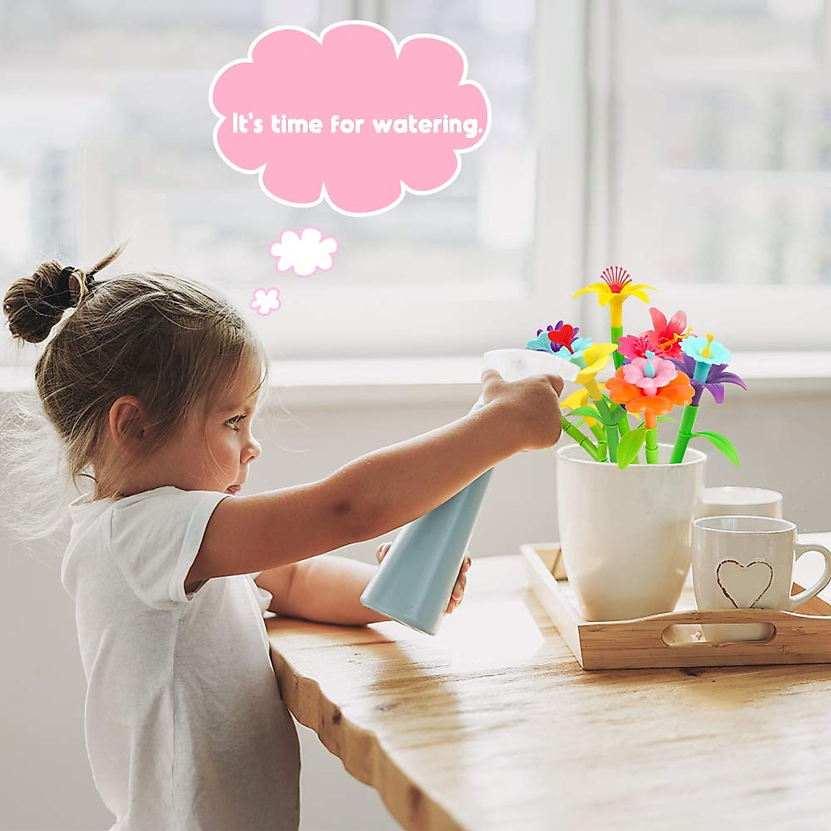 GAMZOO Flower Garden Building Toys for Girls 3-6 Year Old - Best Birthday Gift for Preschool Toddlers (150pcs)