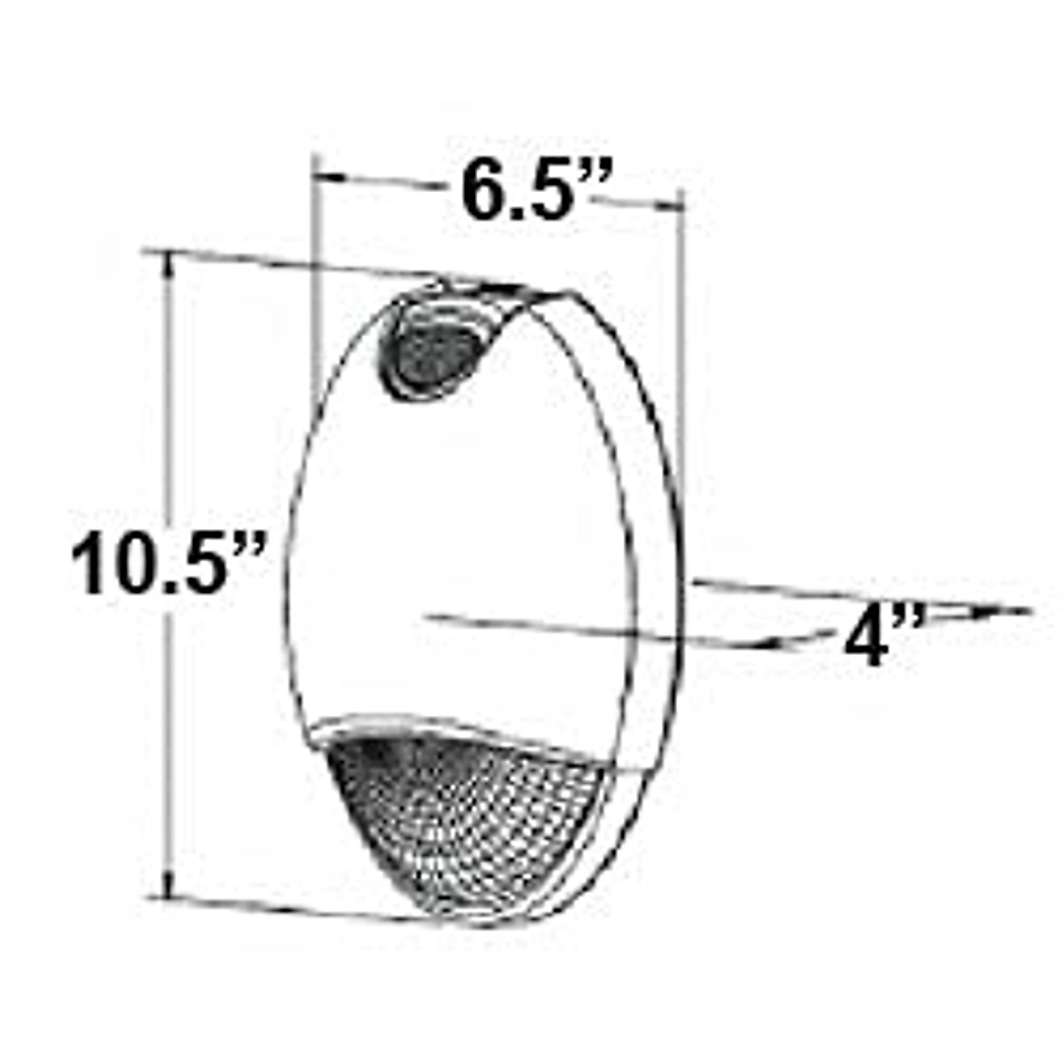Carpenter Lighting Outdoor LED Emergency Light with Photocell and Battery Backup