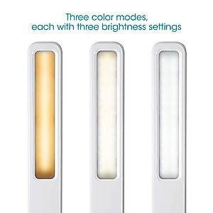 OttLite Charge Up LED Desk Lamp with Wireless Qi Charging & USB Charging Port, with ClearSun LED Technology - Adjustable Neck, 3 Color Temperature Modes, Reduces Eyestrain - Travel-Friendly Task Lamp