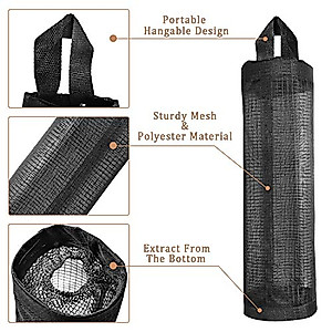 Supkiir Plastic Bag Holder, 4 Pack Grocery Bag Dispenser Foldable Washable for Kitchen Plastic Bag Storage