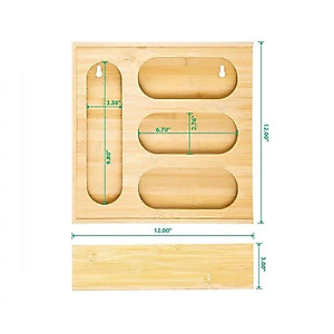 Bag Storage Organizer, Kitchen Drawer Organizer, Bag Storage, Gallon Quart Sandwich Snack Bag Holder, 12x12x3'' (VS1031406008)