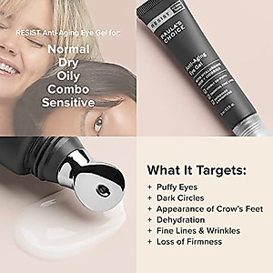 Paula's Choice RESIST Anti-Aging Eye Gel with Hyaluronic Acid, for Dark Circles, Puffy Eyes, Crow's Feet, Fine Lines & Wrinkles, 0.5 Ounce