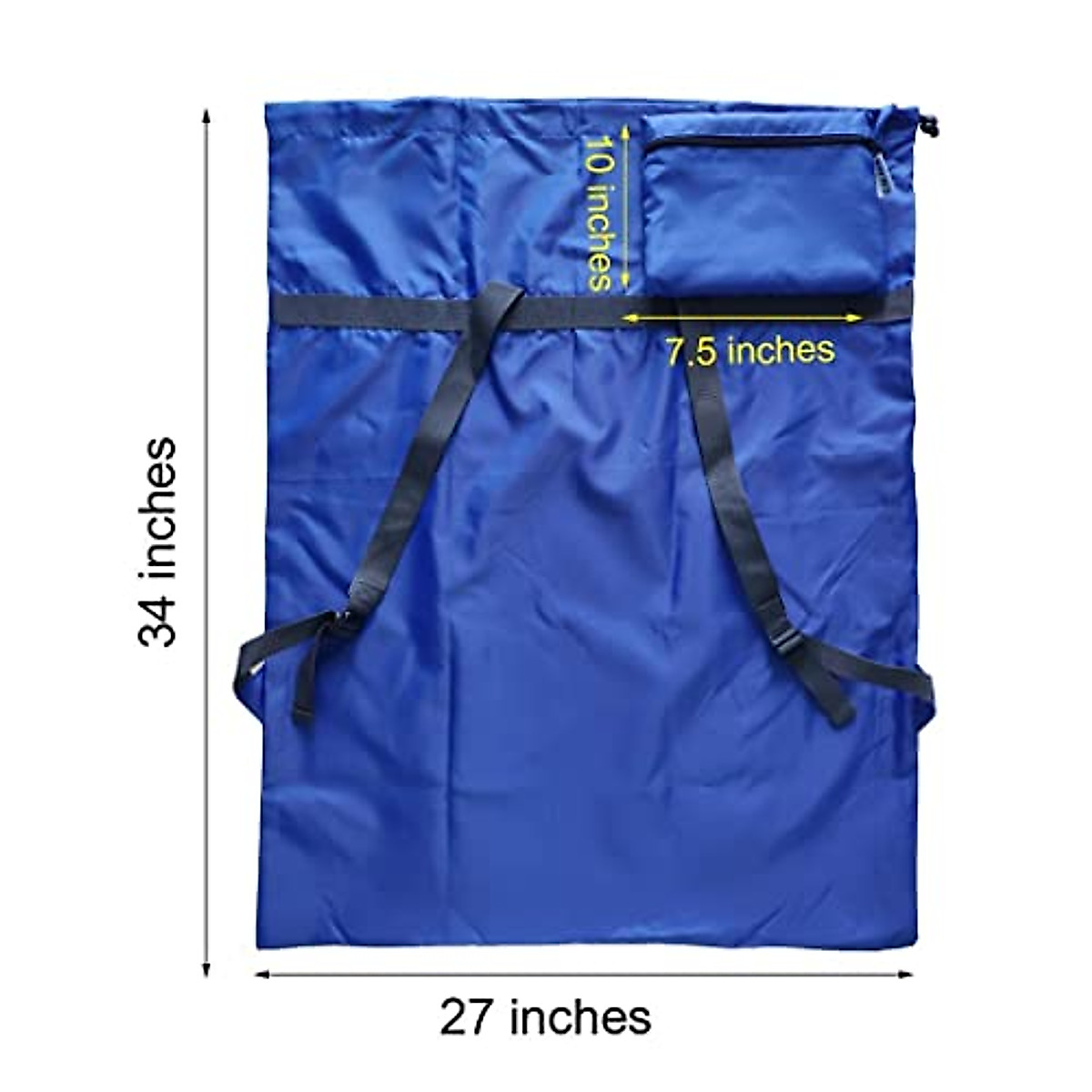 CALACH 2 Pack Extra Large Laundry Bag Backpack 27” x 34” Sturdy and Tear Resistant Backpack with Drawstring Closure and Shoulder Straps for College Dorm Laundromat, Apartment