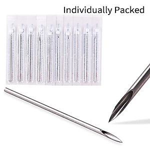 Ear Nose Piercing Needles - 100pcs Mix Body Piercing Needles 12g.14g.16g.18g.20g Individualized Package for Piercing Needle Supplies Piercing Kit