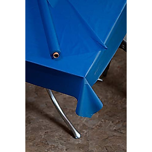 Premium Quality Plastic Table Cover Banquet Rolls 40" X 300' (Dark Blue)