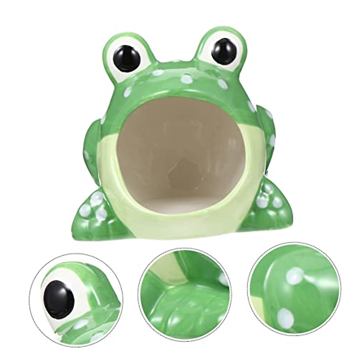 HEALEEP Hamster Cooling nest Hamsters Hideout cave Rat Hammock Chinchilla Hide Small Animal Hamster hut Ceramic Critter Hideout Hamster House Hamster Hideout Luxury Ceramics Coconut Shell