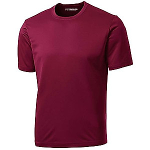 DRIEQUIP Men's Short Sleeve Moisture Wicking T-Shirt-2XLT-Cardinal