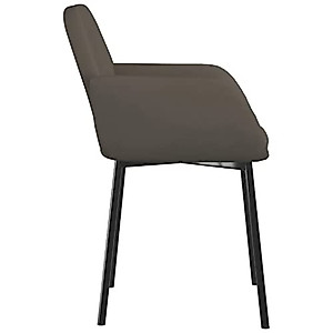 vidaXL Dining Chairs 2 pcs Dark Gray Velvet