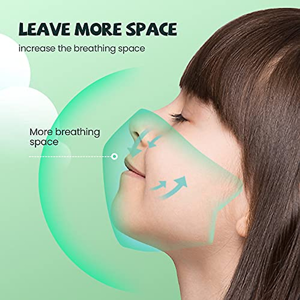 CYLEN Elough Kids Face Mask-50 Pcs Reusable Cloth Face Masks Set-Disposable Face masks Children- Back to School (Matte Black)