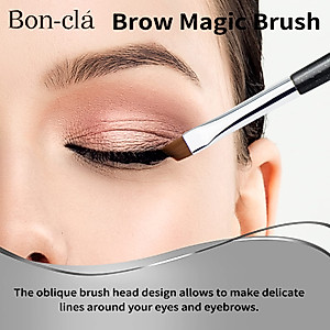 Bon-clá Fine Angled Eyeliner Brush,Golden Handle, for Gel, Liquid, Cream, Powder, Cake, Eye Cosmetics, Professional Makeup Tools
