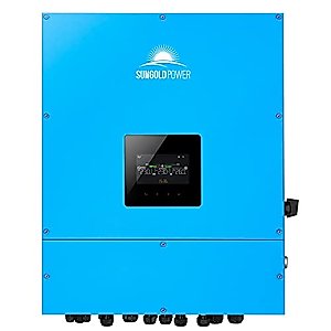 SUNGOLDPOWER UL1741 6000W 48Vdc Hybrid Solar Inverter, AC 240V Input, AC 120V/208V/240V Output Split Phase Inverter, AC Coupled, IP65 Rating Waterproof Inverter for Grid Tied and Off Grid System