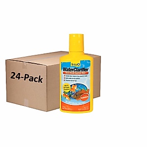 Tetra Water Clarifier, Aquarium Treatment Solution, 8.45 oz (24-Pack), Clears Cloudy Aquarium Water, Safe to Use with Fish and Plants, for Fresh Water