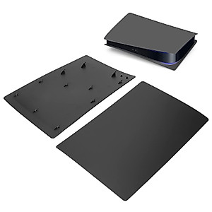 Replacement Panel for PS5, Sturdy Durable Simple Install and Remove Panel Protective Case, Dust and Scratch Resistant for PS5 Digital Edition(Black)