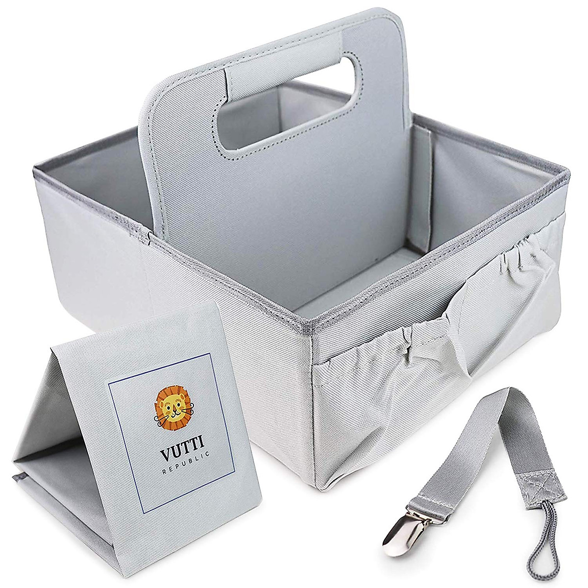 Baby Diaper Caddy Organizer Bag, Portable Essentials Storage Basket for Changing Table Nursery Station, Bags for Babies Diapers and Wet Wipes, Bottles, Pacifier, Lotions & Supplies Kit (Organizer Bag)