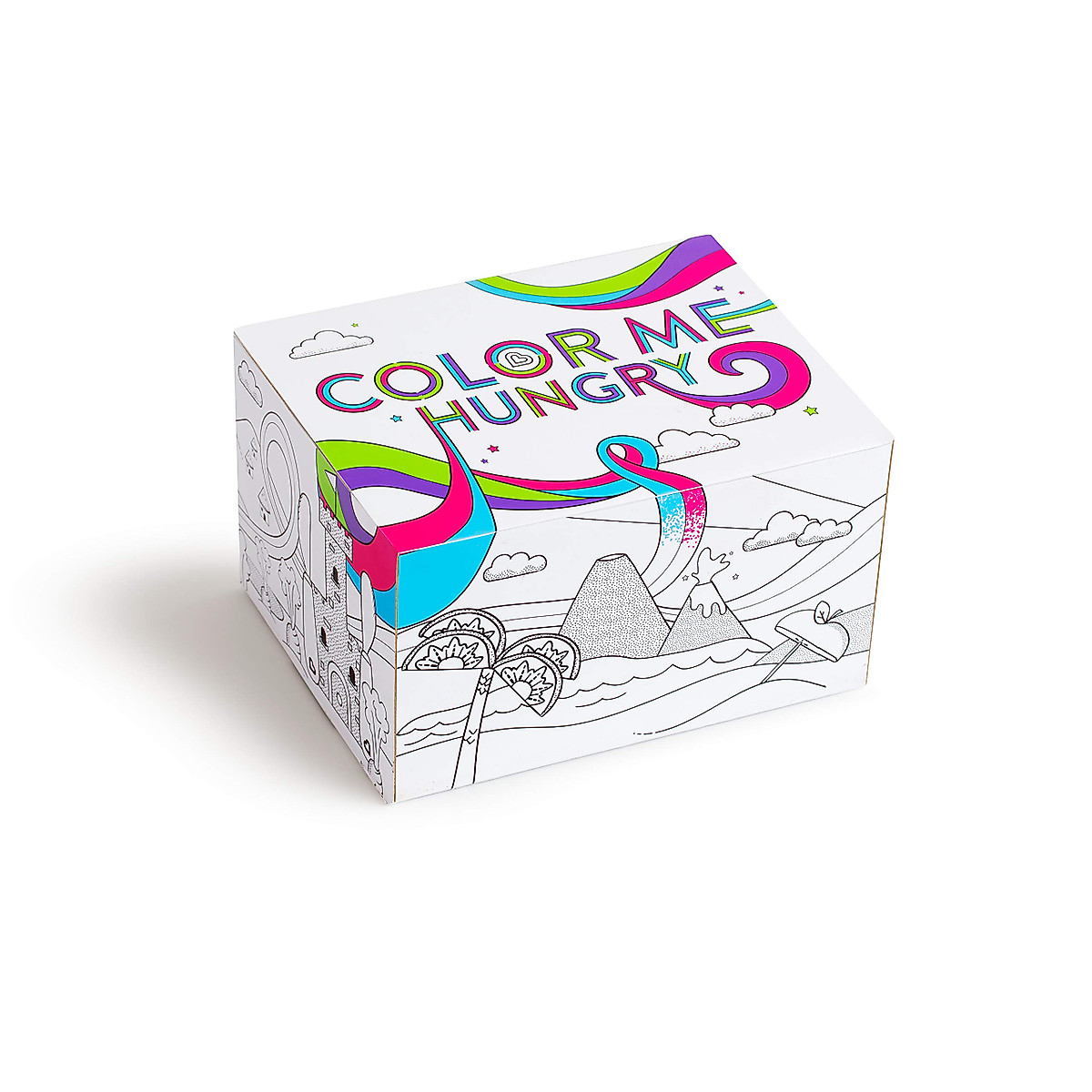 Munchkin® Color Me Hungry 7pc Toddler Feeding Supplies Set, Includes Plates, Bowl, Open Cup and Utensils in a Gift Box, Pink