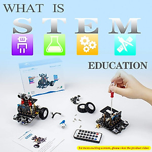 Yahboom Microbit V2 Coding Smart Robotics Toys DIY STEM Science Education RC Car Kit for Kids 10+ Compatible with BBC Micro bit Classroom Teaching Props Preferred