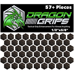 Dragon Grips Xbox One Controller Grips | Rubber Grip Wrap Skins | Xbox One Controller Accessories with Hexagon Decal Sticker Set of 57 Pieces 1/2" for Phone, Mouse, Keyboard Gaming Grip Stickers