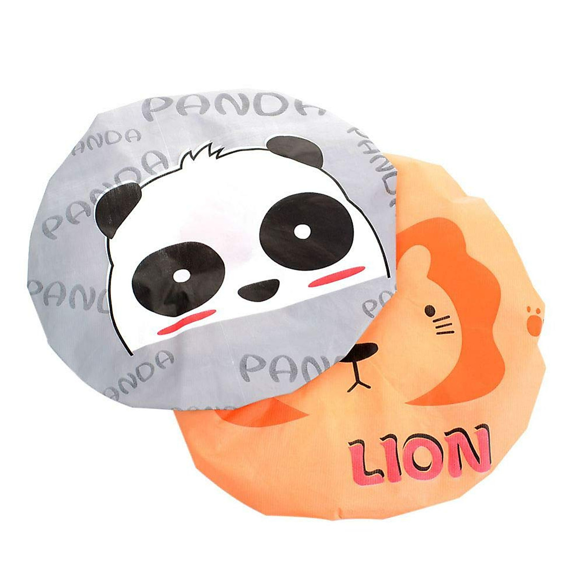 Aysekone 5 Pieces Cartoon Animals Waterproof Elastic PEVA Shower Caps Bath Caps Bathing Bathroom Hats Bathroom Accessories for Women and Girls
