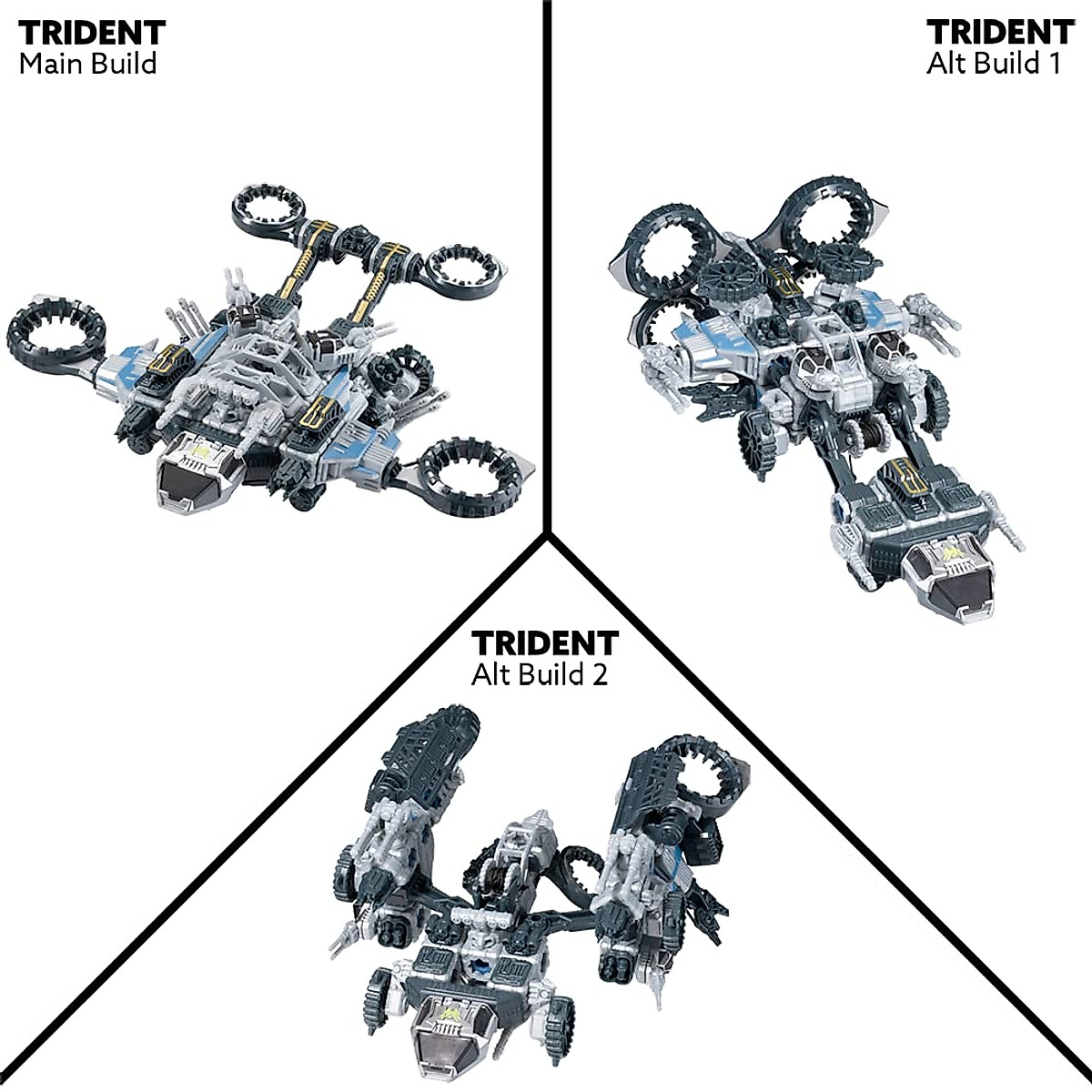 Snap Ships — Trident ST-33 Gunship — Building Construction Toy for Custom Building and Battle Play — for Ages 8+
