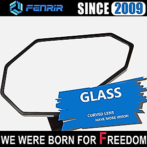 FENRIR CNC Aluminum Alloy Cafe Racer Black Motorcycle Bar End Mirrors Side 22MM 7/8" Inch Handlebar Mirror Universal Rear View For M8/M6 Standard Super Sport Naked Street Bike Cruiser Scooter Minimoto