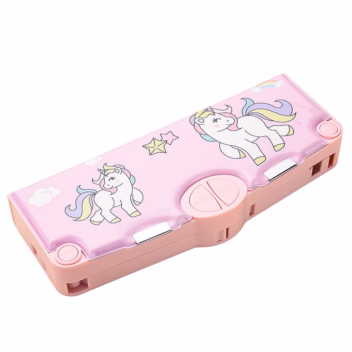 Smile dolL Cute Pencil Case, Pencil Case for Girls, Kawaii Pencil Case, Pencil Case for Boys, A Free Eraser, A Pencil Sharpener, A Tape, A Ruler, Etc. (Unicorn) (QBH-9)