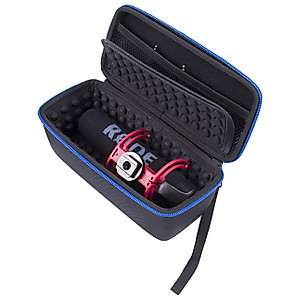 CASEMATIX Travel Case Compatible with Rode VideoMic Go Camera Microphone, 3.5mm Patch Cable and Accessories, Travel Case Only