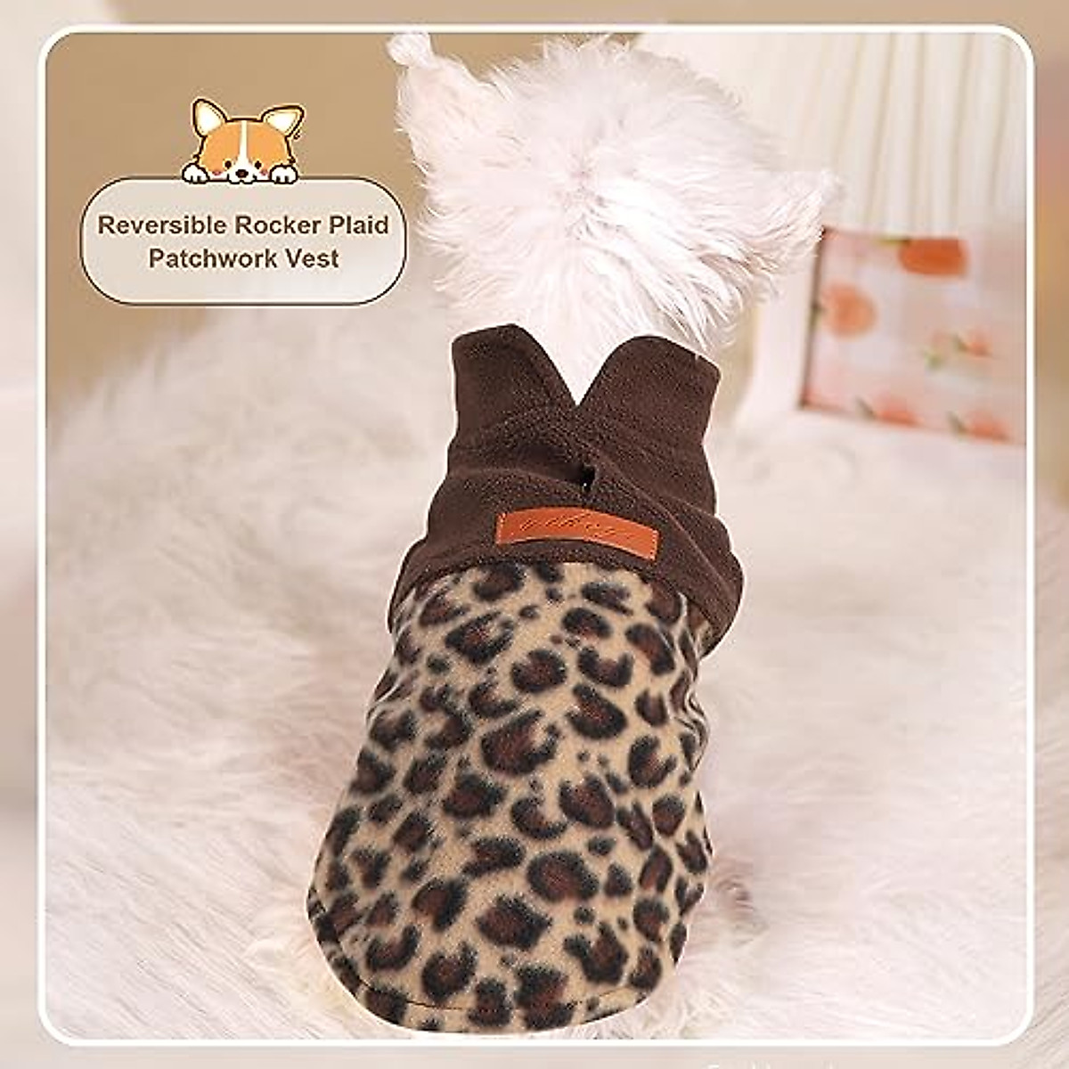 Dog Clothes for Small Dogs Boy Girl Leopard Fleece Chihuahua Clothes XXS~S Winter Warm Puppy Sweaters Boys Girls Tiny Dog Outfits for Teacup Yorkie Puppies Extra Small Pet Clothes, Medium, Leopard