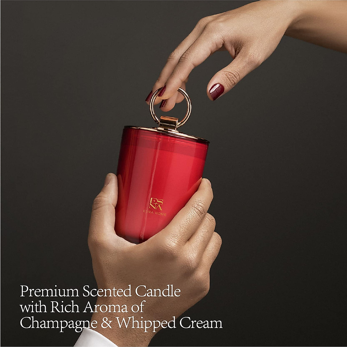 ESNA HOME Aromatherapy Scented Candles | Lavender Essential Oil | 50 Hours Burn Soy White Candles | Celebrate Mom Self Care Present for Mom | Unique Present Room Decor Candle for Home Scented