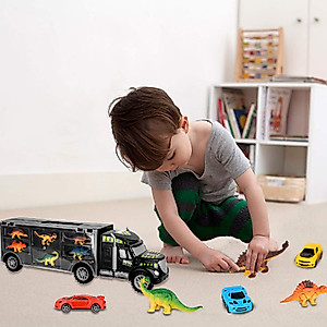 AOKESI Truck Toys for Toddler 3 4 5 6 Years Old Boys, Carrier Truck Vehicles Toy Set, Birthday Gift Toys for for Kids Age 3-5