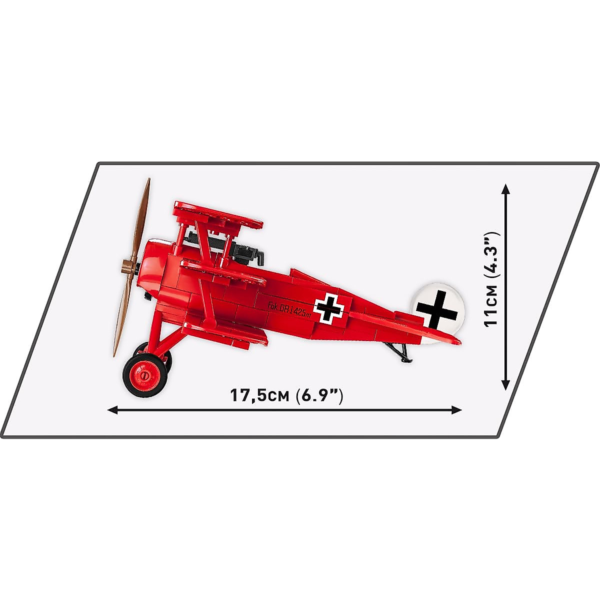 COBI Historical Collection: The Great War Fokker DR.1 Red Baron Plane,7+ years,178 pcs