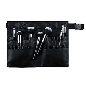 goldwheat Makeup Brush Belt Professional 26 Pockets With Artist Strap, Portable Foldable Cosmetic Pouch For Women