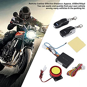 Motorcycle Anti Theft Alarm System, 12V Universal Motorcycle Waterproof Anti Theft Alarm System Kit One Way Remote Control