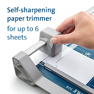 Dahle 508 Personal Rotary Trimmer, 18" Cut Length, 5 Sheet Capacity, Self-Sharpening, Automatic Clamp, German Engineered Paper Cutter