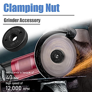 Mesee 5/8-11 Inch Thread Quick Release Angle Grinder Flange Nut Grinder Machine Fast Change Locking Nut Replacement Clamping Parts for Angle Grinder with 5/8"-11 Spindle