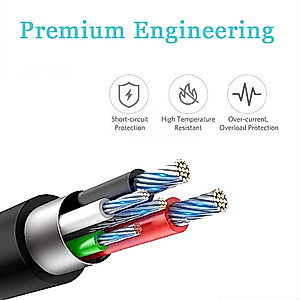 Micro Wall Charger Compatible with Samsung Galaxy Tab A 10.1 (2016), 8.0, 7.0, 9.7, Tab E, S2, Tab 4, 3, SM-T580/ 550/530/ 387/585/ 290/295 Tablet with 5Ft Charging Cable Cord (Black)