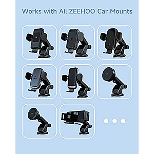 ZEEHOO Car Mount Suction Cup Replacement, GPS Suction Cup Mount [17 mm Ball Joint] with Telescopic Arm for Wireless Car Charger, Car Phone Holder & Garmin Nuvi, Dashboard &Windshield Mounting