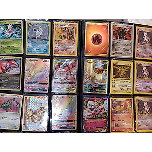 Pokemon 100+ Rainbow Rare Cards Binder Collection Includes 5 foils in Any Combination and at Least 1 of The Following Cards, EX and GX, FA, Secret Rare, Tag Team, Unified Minds