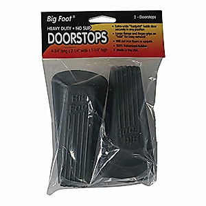 MASTER MANUFACTURING Rubber Door Stop - Big Heavy Duty Bottom Wedge Rubber Door Stopper College Dorm Room Essentials,Grey (2 Packs),1.5 x 5 x 7.5