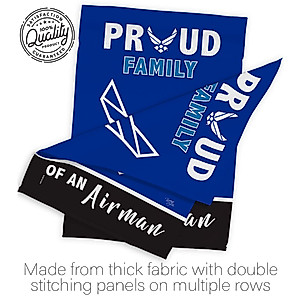 Proud Family Airman Garden Flag - Armed Forces Air Force USAF United State American Military Veteran Retire Official - House Decoration Banner Small Yard Gift Double-Sided Made In USA 13 X 18.5